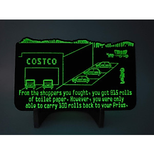 Glowing Challenge Coin - You Have Died of Corona - Like Oregon Trail You Have Died of Dysentery