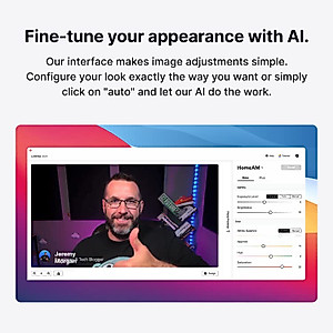 Lumina 4K Webcam: Studio-Quality Webcam Powered by AI. Look Great on Every Video Call. Compatible with Mac and PC (Atomic Grey)
