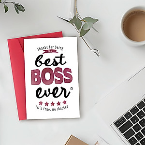 Unique Boss's Day Card, Best Boss Ever,Funny Boss Thank You Card for Women Men, Boss Appreciation Card,Happy Boss's Day Card Gift for Leader Manager