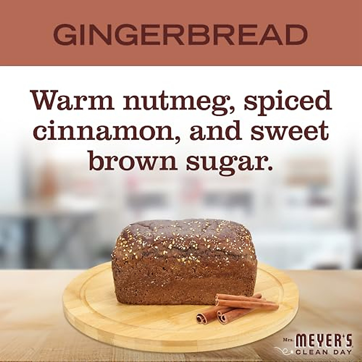 Mrs. Meyer’s Clean Day Scented Soy Candle, Tin Candle, Gingerbread Scent, 2.9 oz (Pack of 8)