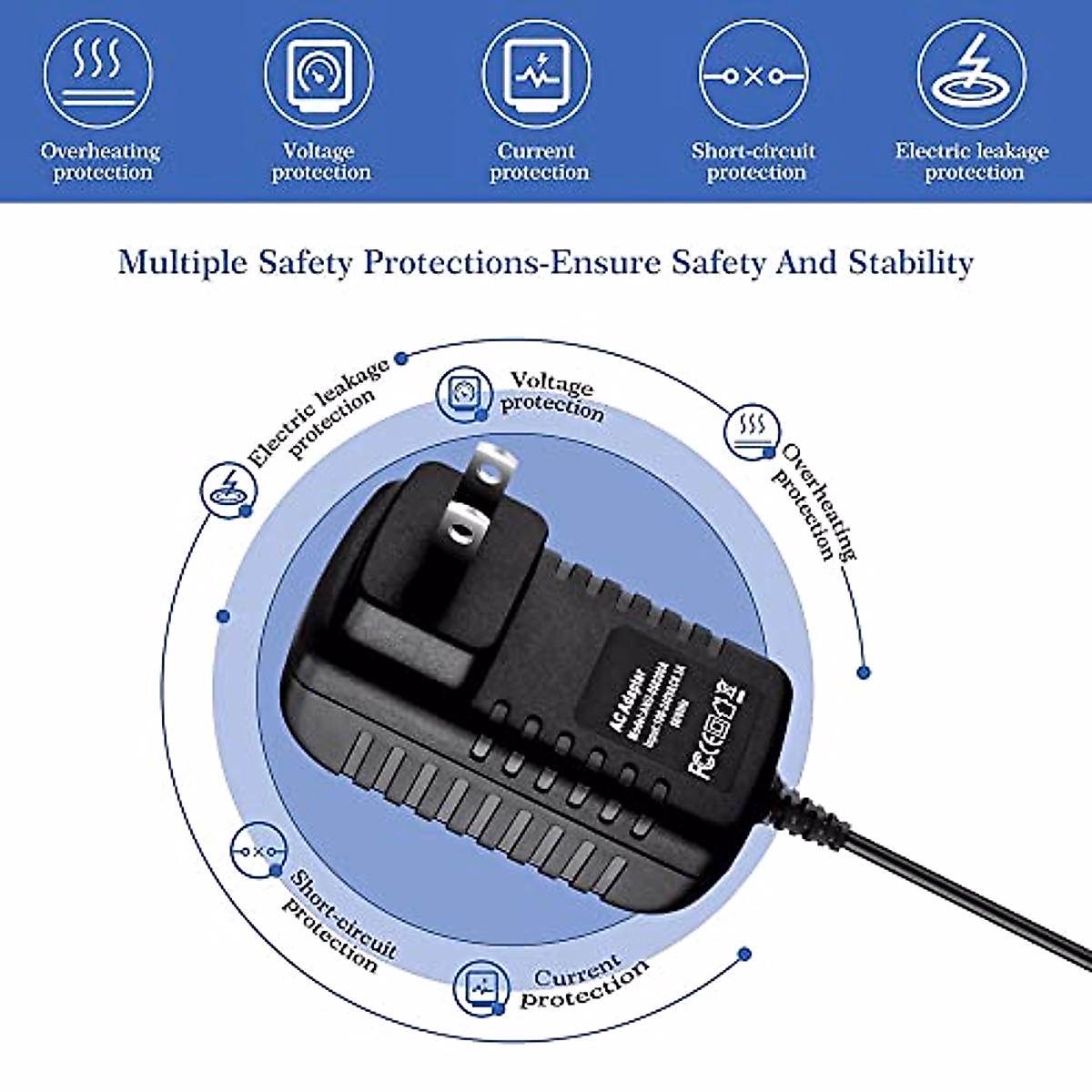 Jantoy AC Adapter Charger for Eclipse Fitness Quest E6000 E-6000 Power Supply Charger