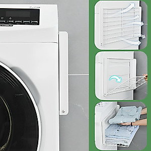 ROLIZOE Magnetic Multi-Purpose Organizer Shelf for Washing Machine Side Storage,Fridge Magnet Organizer Shelf,Towel Storage Rack for Bathroom, Laundry Room Magnetic Folding Shelf（White）