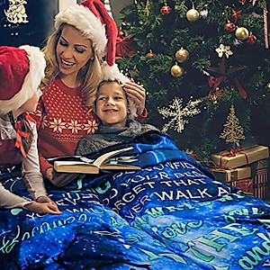 tiosggd Son Gift Blanket from Mom, Fleece Flannel Plush Super Soft Throw Blanket, Always Remember You are My Sunshine Howling Wolf Under The Moon, Bed Couch Throw Quilt 60''x50''