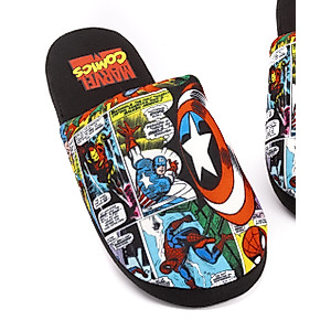 Marvel Avengers Slippers Comic Mens Slip On House Shoes Loafers 9-10 UK