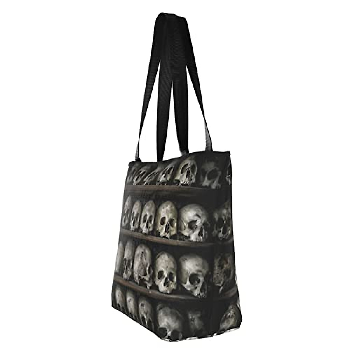 Skulls Head Bones Death Skull Women's Shoulder Handbag Portable Tote Bag Storage Handle Bag