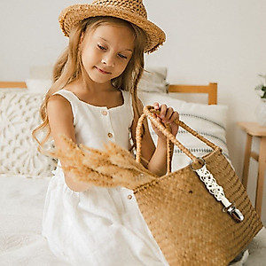 6 Pcs Hat Strap Clips for Travel, Hat Clip for Travel Handbag Backpack Luggage, Woven Fabric Hat Clips for Women, Kids, Adults, Outdoor Travel Accessory Chains