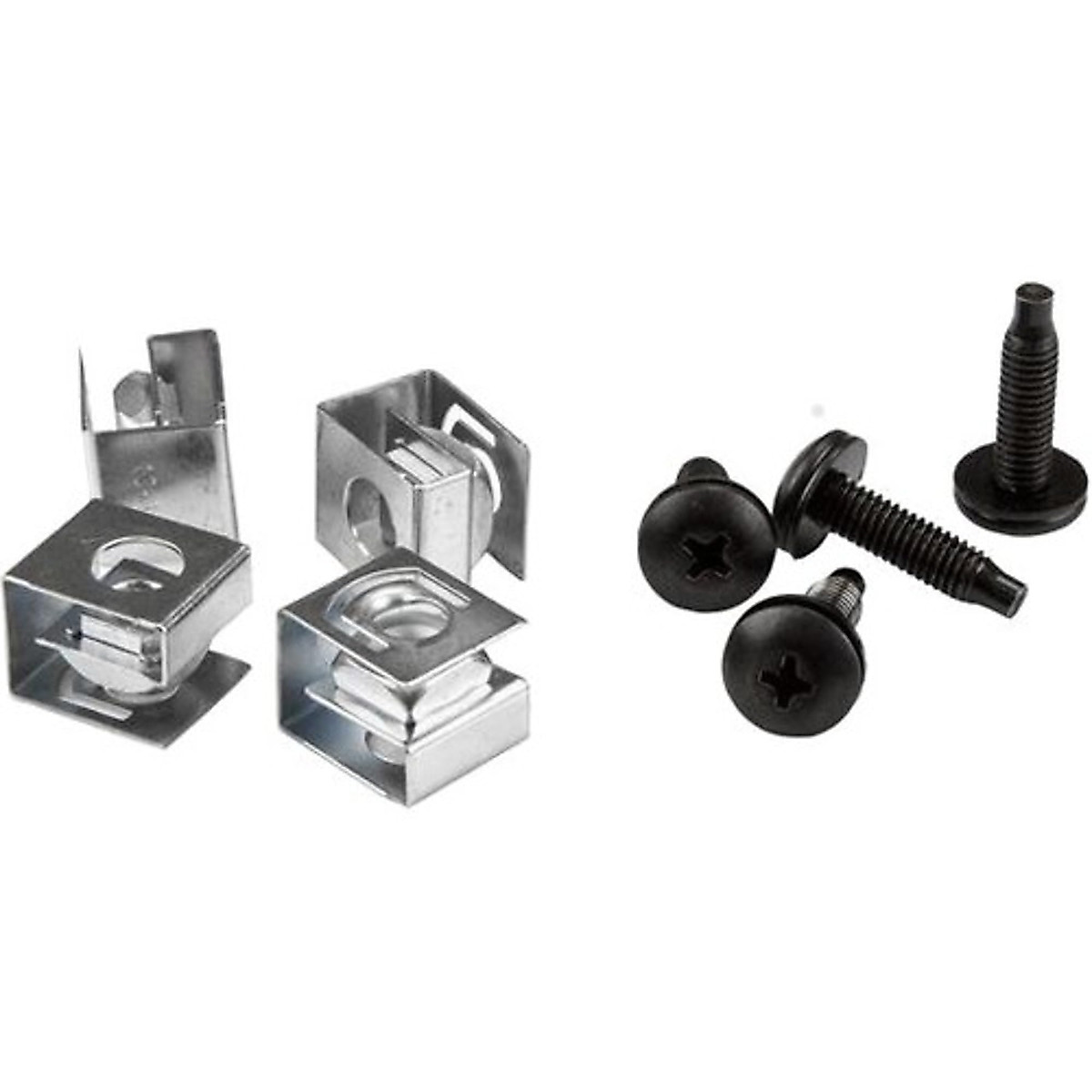 StarTech.com 10-32 Server Rack Screws - 50 Pack - Network Rack Screws and Clip Nuts for Rack Mount Server Cabinet or Enclosure , TAA (CLPSCRW1032)