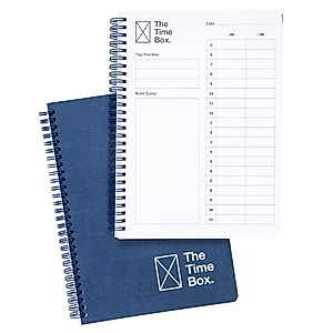 The Time Box Daily Management Notebook - Time Blocking To Do List Planner, Brain Dump Agenda, Blank Hourly Personal Organizer Notepad for Work 140 Undated Pages 7" x 10"