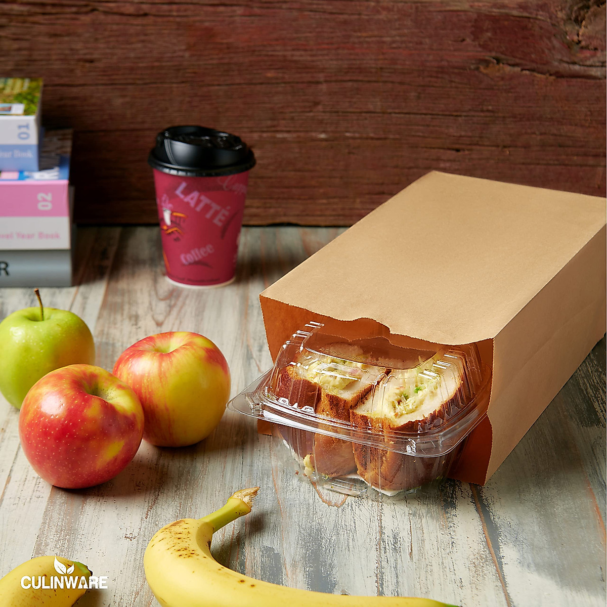 Culinware Kraft Paper Bags 6 Lb - Durable Brown Paper Bags for Snack, Lunch, Sandwich, Pastries, Popcorn, Grocery and Party Favor – Bulk Paper Bags – 6 x 3.55 x 11.1 In - 500 Count