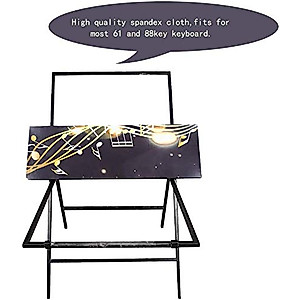 Piano Keyboard Dust Cover For 61/88 Keys,Piano Cover,Keyboard Dust Cover,Adjustable Electric/Digital Piano Stretchable Protective Keyboard Cover with Elastic band Design,Piano Accessories