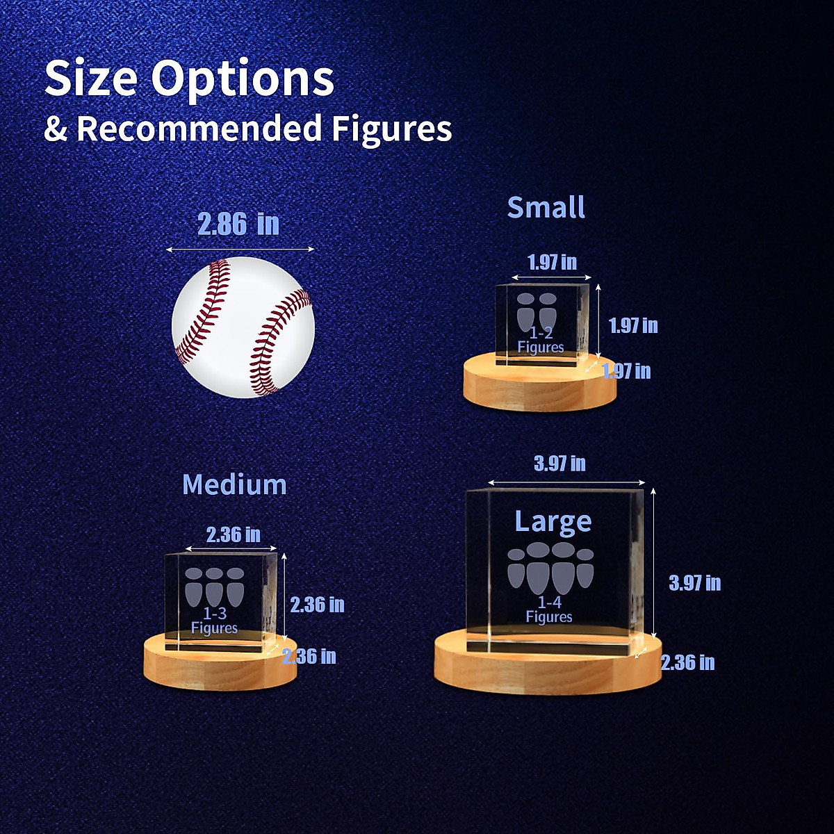 DAIYI Custom 3D Crystal Photo Personalized Photos Cubes for Pictures,Laser Engraved Crystals with Your Own Picture Wedding Birthday Gift Cube Size W2xL2 Inches