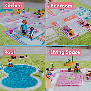 IVI Playhouse 3D Montessori Play Mat, Non-Toxic, Stain Resistant, Educational Activity Toys for Girls