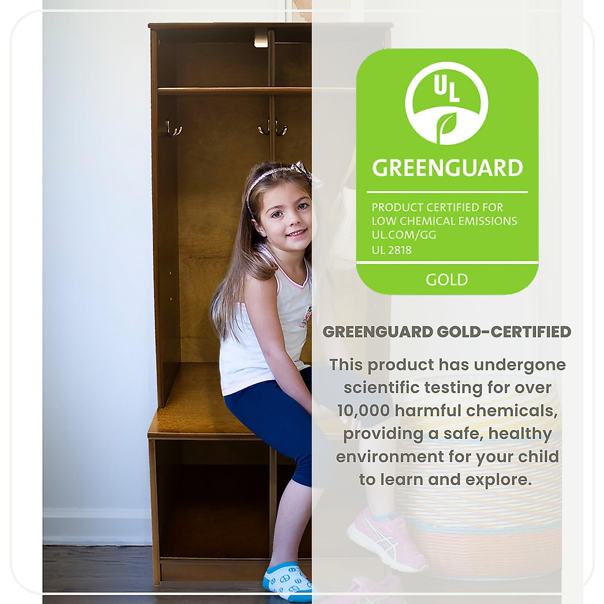 Little Partners Locker Cabinet Cubby Organizer, Learn 'N Store Wooden Classroom Cubbies Compartment Lockers for Storage of Toddlers and Kids Coats, Equipment, Backpacks (Espresso)