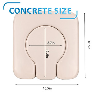 Deftyolo PU Commode Seat Cushion with Sponge Padded,C Shape Waterproof Soft Pad,Suitable for Bedside Commode Chairs,Raised Toilet Seats(Beige)