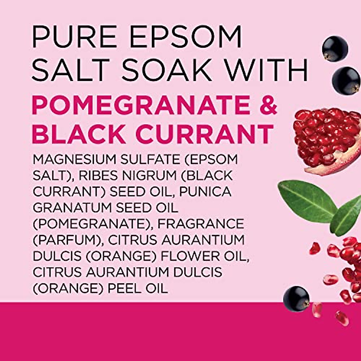 Dr Teal's Pure Epsom Salt, Pomegranate & Black Currant, 3 lbs (Packaging May Vary)