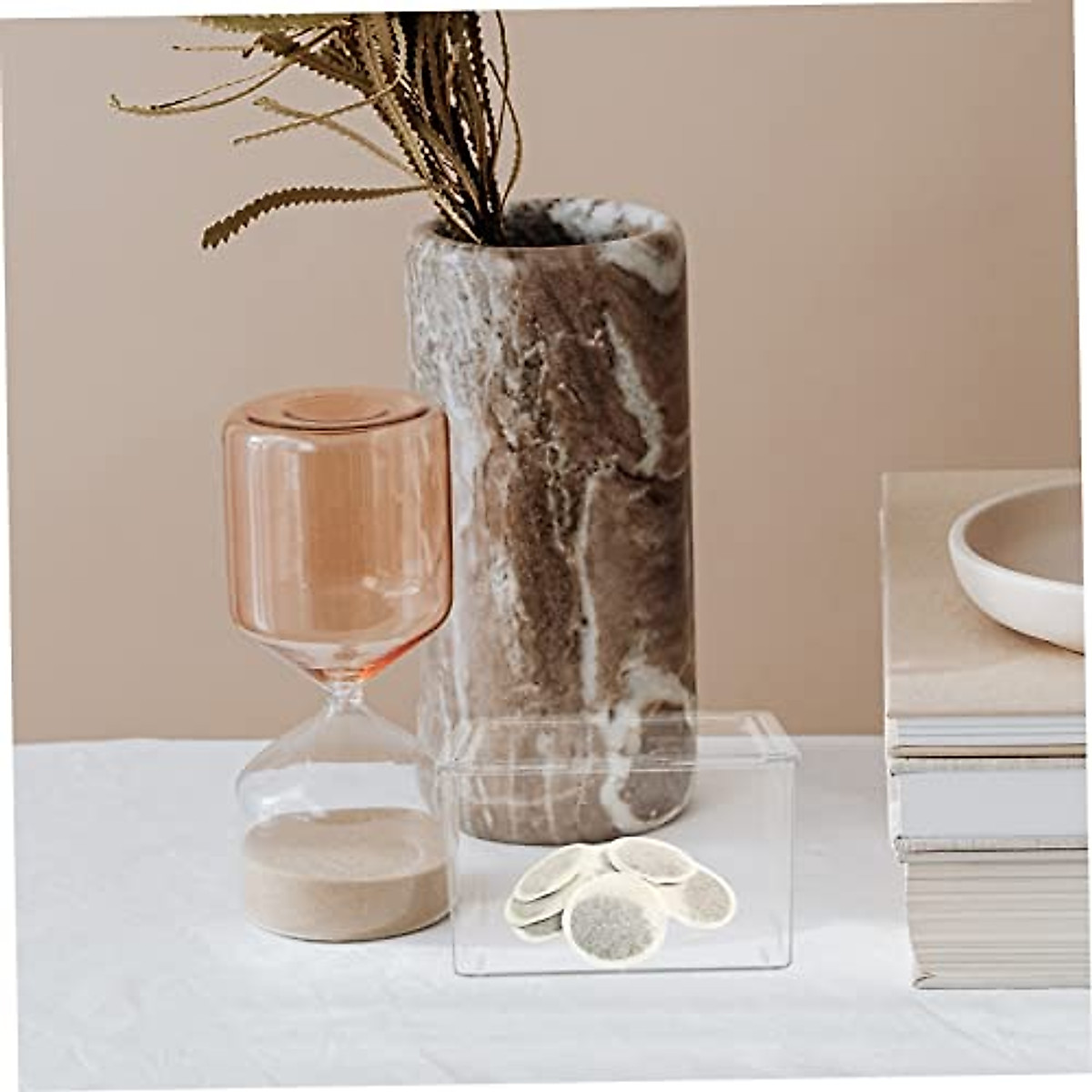 BUTIFULSIC Makeup Case Organizer Clear Organizer Box Food Tray Small Storage Bins with Lids Small Storage Containers Coffee Condiment Tea Bag Holder Pantry Organization Box Clear Tea Box Cafe