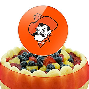 Acrylic Oklahoma State University Cowboy Logo Secondary Cake Topper Party Decoration for Wedding Anniversary Birthday Graduation