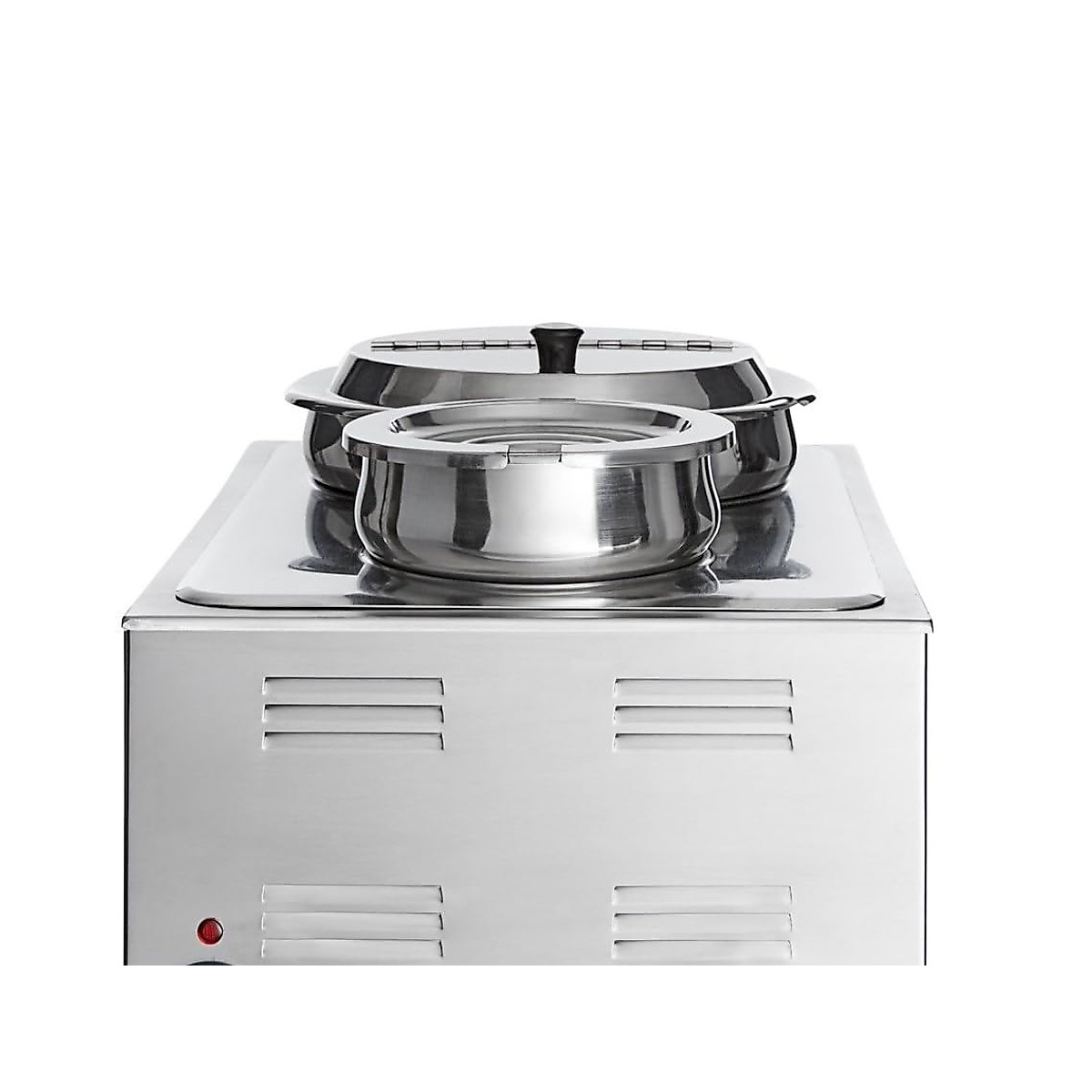 Soro Essentials- 6.37" and 10.37" Hole Openings Stainless Steel Steam Table Adapter Plate- Fits 4 and 11 qt. Inset Pan Buffet Server and Food Warmer Steam Table for Hotel Restaurant Supplies Party