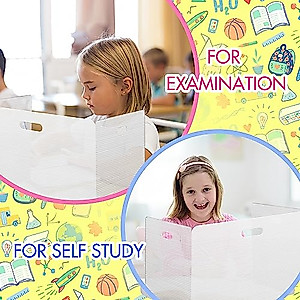 16 Pcs Plastic Privacy Boards for Student 14 x 17.5 x 14 Inch Desks Boards Folders Shields Test Desk Dividers Durable and Waterproof Classroom Privacy Boards for School Study Teacher Supplies