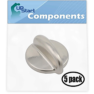 UpStart Components 5 Pack Replacement Surface Burner Control WB03K10303 Range, Stove, Oven Control Knob for General Electric PGB908SEM1SS Gas Range