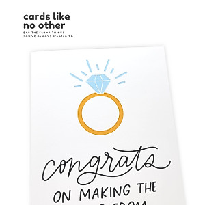 Sleazy Greetings Funny Wedding Card For Bachelorette Party Bridal Shower - Congrats On Making The Jump From Ho To Housewife - Funny Congratulations Card For Bride To Be