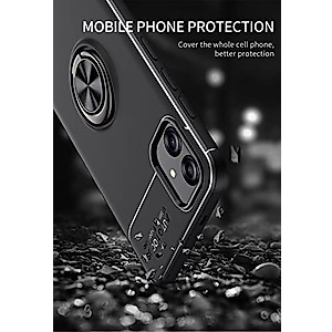 Asuwish Phone Case for Samsung Galaxy A04 with Tempered Glass Screen Protector Cover and Cell Accessories Kickstand Stand Magnetic Ring Holder Protective Soft TPU Silicone Ao4 A 04 4G Women Men Black