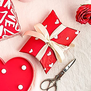 MAYPLUSS Wrapping Tissue Paper - 90 Sheets - Valentines Day Design - 13.7 inch X 19.7 inch Per Sheet