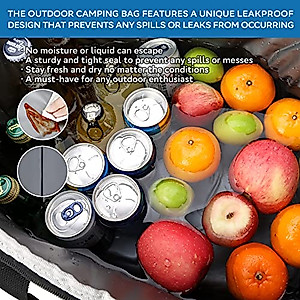 Portable Soft Cooler Bag - 24/60 Cans Insulated Camping Cooler, Leakproof Beach Cooler for Drink, Large Collapsible Soft Sided Cooler for Picnic, Lunch, BBQ, Travel, Outdoor, Road Trip, Ice Chest
