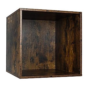 TQVAI DIY Cube Storage Organizer, Wooden Stackable Cubes Bin for Bedroom, Home and Office, 15.67W x 15.67D x 15.67H, General Cube