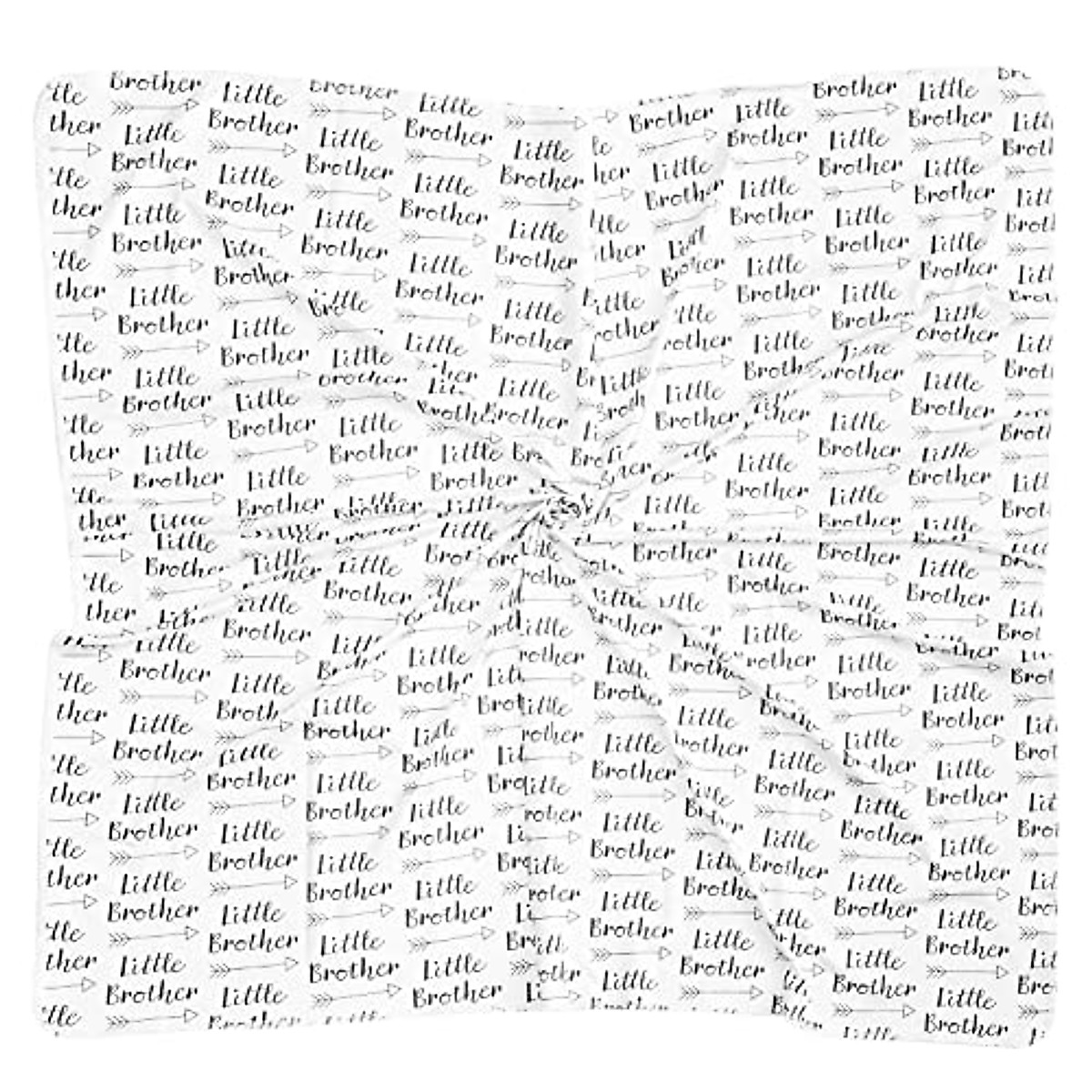 Newborn Swaddle Blanket with Beanie Set,Soft Stretchy Blanket for 0-3 Months Baby Boys and Girls (Brother)