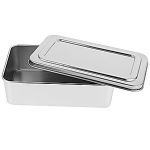 Luxshiny Pullman Loaf Pan with Lid Stainless Steel Non Stick Bread Loaf Pan with Lid Metal Cake Tin Toast Box Mold Kitchen Bakeware for Homemade Cakes Brownies Meatloaf