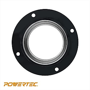 POWERTEC 70298 Dust Port Inlet Flange, 2.5-Inch OD Opening for Flexible Hose