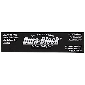 Dura-Block Sanding Block Holder Pad - 11in Ultra-Flex Scruff Pad Fit Wet Dry Sandpaper and Scuff Pads for Auto and Wood