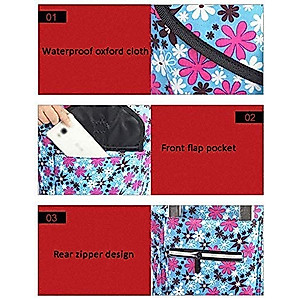 Shopping Trolley on Wheels Multi Function Shopping Cart Telescopic Folding Aluminum Alloy Universal Wheel Bag Waterproof Fabric Capacity Increased Storage Hand Trucks,Multi Colored-Blue ,S