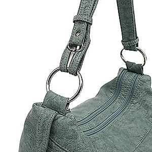 Style Strategy Purses Hobo bags for women Washed Vegan Leather Shoulder Bag Ladies crossbody bag for women