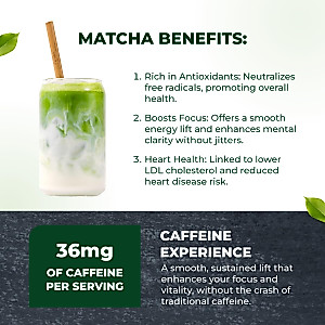Tenzo Matcha Green Tea Powder - Matcha Powder USDA Organic Premium Grade - Authentic Japanese Matcha Tea - Original Matcha Latte Powder - BetterBoost (1.06 Ounce)
