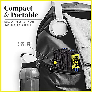 BFR Bands Blood Flow Restriction Bands - 2 Pack for Legs, Booty & Glutes, 3-Inch Wide Straps - DoubleWrap Occlusion Bands for Gym & Weight Lifting to Increase Muscle Mass in Women & Men