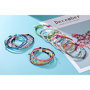 Jovivi 15 Pieces Surfer Wave Friendship Bracelets Set Handmade Waterproof Adjustable Braided Strand String Bracelets Anklets Boho Jewelry for Women