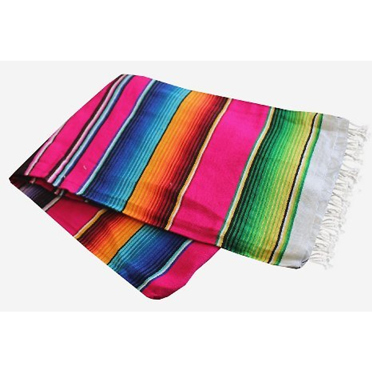 Party Sarape Mexican Serape Saltillo Blanket (X-large, Pink) Heavy Authentic Throw 58" X 78" Top Quality000203