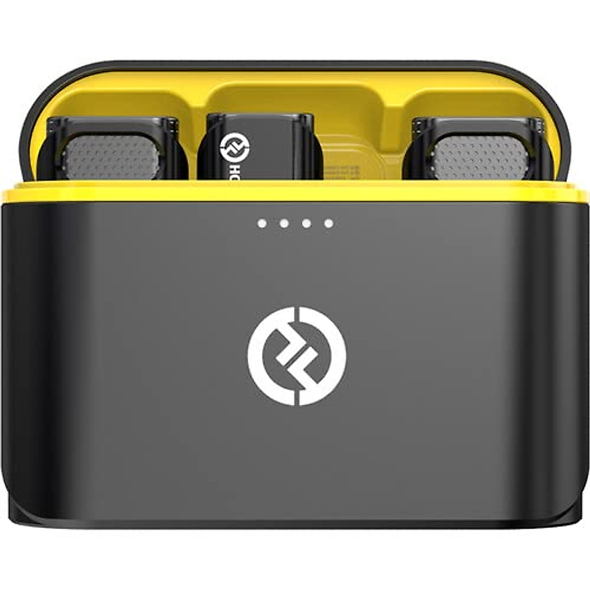 Hollyland Lark C1 Duo 2.4GHz Noise Canceling Compact Long Runtime Curved Edge Ergonomics 650-Feet Wireless Range Microphone System (Black)