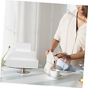 COLLBATH 3pcs Foam Cake Model Cake Foam Display Cake Foam Cake Foam Cake Dummies Faux Wedding Cakes Wedding Cake Stands Party Accessories Big Cake to Rotate White Round