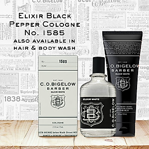 C.O. Bigelow Elixir White Cologne - No. 1585, 2.5 fl oz, Cologne for Men, Modern, Fresh, Refined Clean Citrus & Peppery Wood, Masculine Perfumes for Men