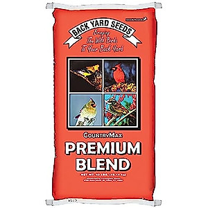 Backyard Seeds Premium Blend Bird Seed to Attract Songbirds - Wild Bird Food Mix with Black Oil Sunflower (40 Pounds)