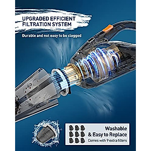 Stick Vacuum Cleaner, Corded Small Handheld Vacuum Lightweight Electric Brooms, 18Kpa Strong Suction 4-in-1 Portable 600W Mini Hand Vac for Home Pet Hair Hard Floor, Carpet