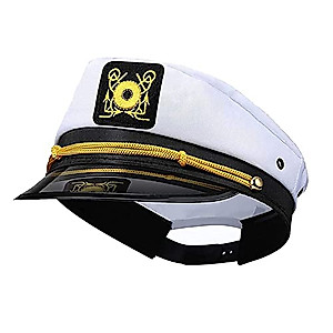 EBYTOP Hugh Hefner Costume,Playboy Red Robe Silk Outfit Hue Hefner Captain Hat Halloween Bunny Women Accessories Men,M-L