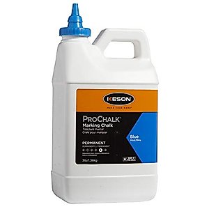 Keson PM103BLUE ProChalk Permanent Chalk, Blue, 3-Pounds