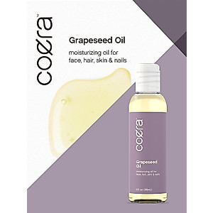 Horbäach Grapeseed | 4 fl oz | Moisturizing Oil for Face, Hair, Skin and Nails | Free of Parabens, SLS, & Fragrances | Coera