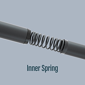 CONQULITY Sliding Glass Door Security Bar, Adjustable Sliding Door Security Bar - Extends from 27 inch to 43 inch (Black)