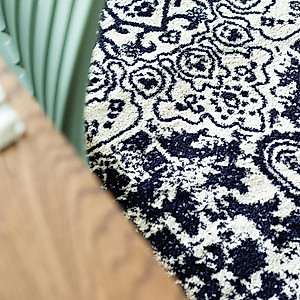 Rugs.com Arlington Collection Rug – 10' x 14' Blue Medium-Pile Rug Perfect for Living Rooms, Large Dining Rooms, Open Floorplans