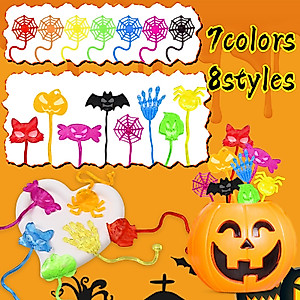 100PCS Halloween Sticky Hands Party Favors Treats Bags Toys for Kids,Bulk Halloween Toys for Halloween Goodie Bag Stuffers Basket stuffers Candy Bags Fillers Classroom Exchange Prizes